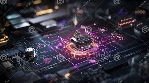 Digital Transformation Flowchart Tech Lab Infographic Design Futuristic Environment Aerial View