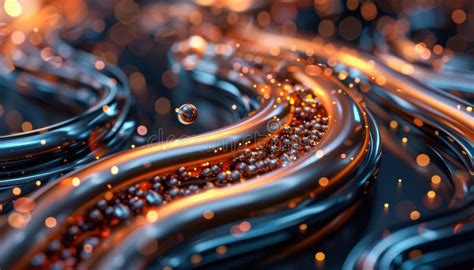 Futuristic Abstract Design With Surreal Edges Innovative Fantasy Art 3d Rendered Metallic Waves