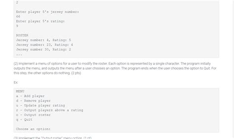 Solved 1715 Lab Program Soccer Team Roster