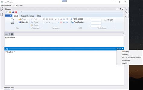 Wpf Mvvm Richtext Demo Using Ydock Panel Codeproject
