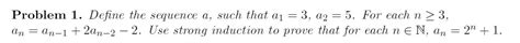 Solved Problem 1 Define The Sequence A Such That