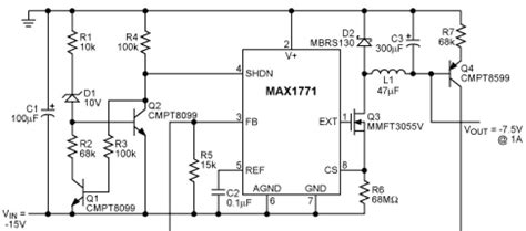 step up controller forms negative step down regulator