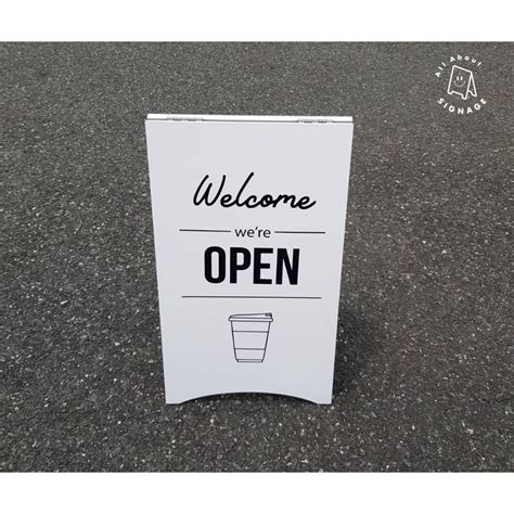 ป้ายเปิด ปิด 💕 ป้ายตั้งพื้น 2 หน้า สไตล์เกาหลี มินิมอล Minimal Sign Stand ป้ายตั้งเปิด ปิด Open