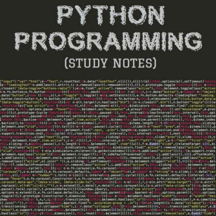 Python Programming Language Handwritten Study Notes