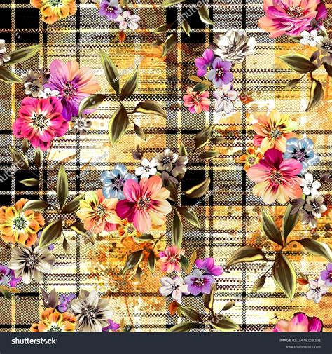 Allover Seamless Pattern Floral Design Multi Stock Illustration 2479209291 Shutterstock