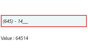 Wpf Maskedtextbox Control Mask Input Syncfusion