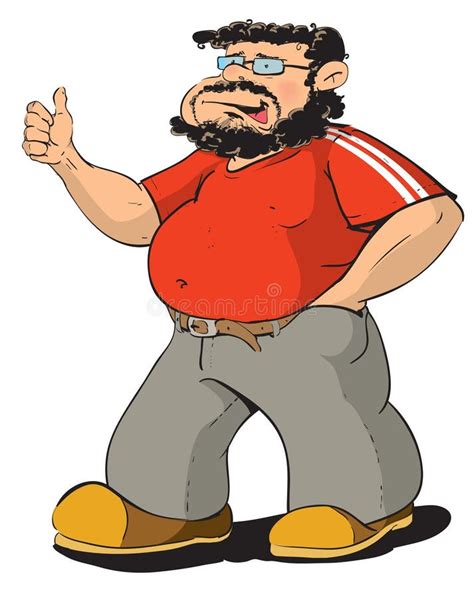 Dicker Mann Vektor Abbildung Illustration Von Komisch 70379731