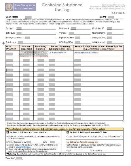 CS Form C And C Environment Health And Safety