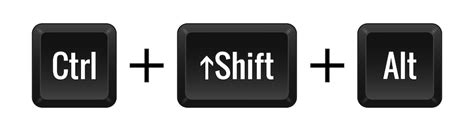 Premium Vector Ctrl Shift Alt Key Combination Keyboard Control