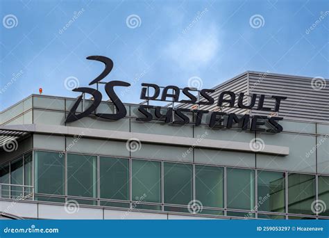 Logo On The Headquarters Building Of Dassault SystÃ¨mes VÃ©lizy