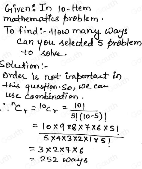 Solved II DIRECTION Answer Each Combination Problem Completely Write Your Solution On The