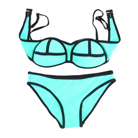 Купить 1set женщин бандаж бикини набор пуш ап мягкий бюстгальтер