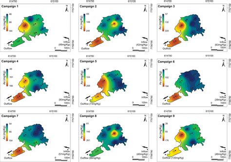 Maps Of Arsenic Distribution Throughout Samplings Download Scientific Diagram