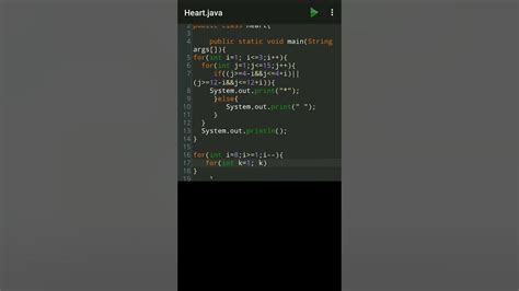 Java Programing Heart Pattern Javapattern Cpattern Javascipt