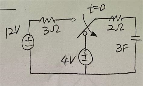 Solved 1 Sketch Equiv Circuit At T 0 And Find Vn T With