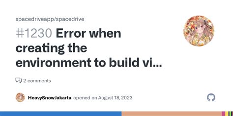 Error When Creating The Environment To Build Via The Powershell Script
