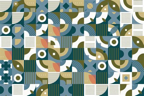 Style Modern Geometric Shapes Vector Seamless Pattern It Consists Of A Polyhedron Such As A