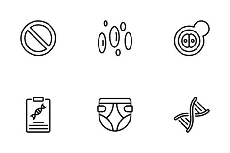 Reproductive Health Icon Pack 50 Line Healthcare And Medical Icons