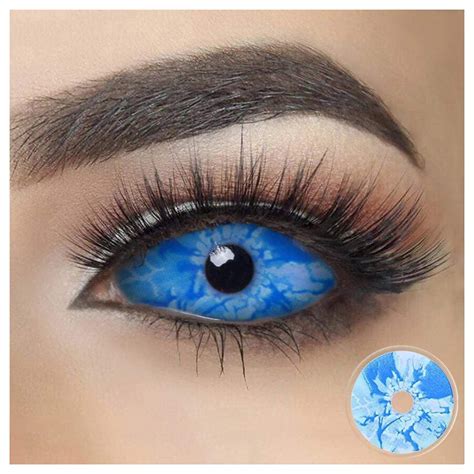 22mm Ice Age Blue Full Eye Sclera Halloween Contact Lenses
