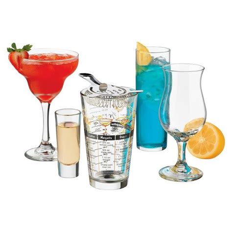 Buy Libbey Bar In A Box 18pc Assorted Shaker And Cocktail Glasses In
