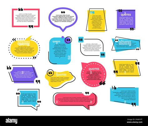 Set Of Quote Bubbles Template In A Flat Design Stock Vector Image And Art