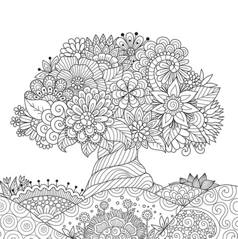 100 000 Tree Coloring Page Vector Images Depositphotos