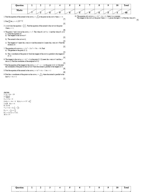 Differentiation Set 2 4 Pdf Tangent Gradient