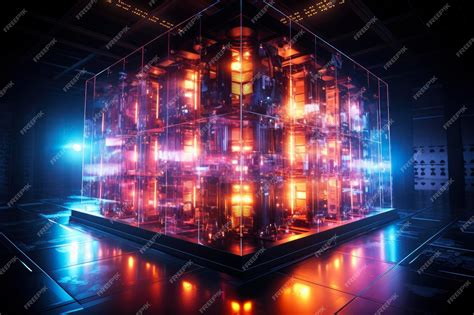 Premium Photo Super Quantum Computer Of The Future Abstract Design Of Futuristic Processor And