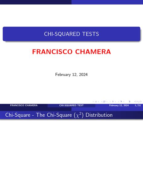 Presentation Chi Squared Tests Pdf
