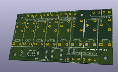 8x Relais Karte über I2c Mit Dem Mcp23008