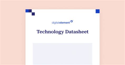 Technology Data Sheet Digital Element