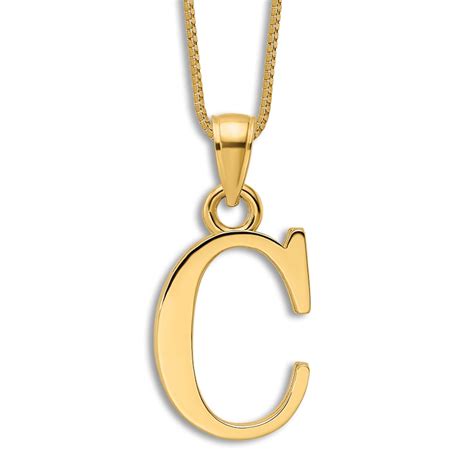 Initial C Necklace 14k Yellow Gold 18 Jared