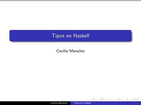 Tipos En Haskell