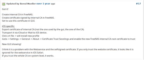 FreeNAS 11 2 Stable And Safari On IOS TrueNAS Community