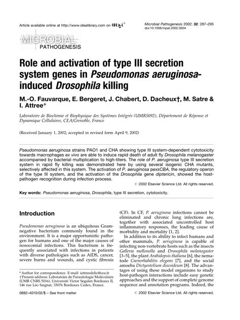 Pdf Role And Activation Of Type Iii Secretion System Genes In