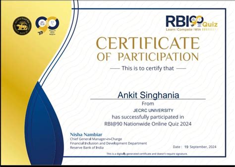 ankit singhania on linkedin rbiquiz financialliteracy banking