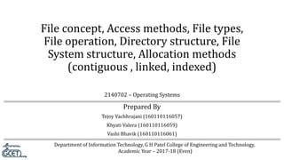 File Management In OS PPTX Operating Systems Computer Software And Applications