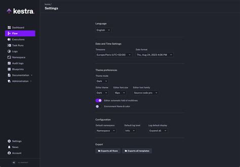 Improve Settings Page Display · Issue 1947 · Kestra Iokestra · Github