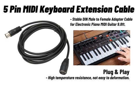 Midi Cable 98ft Midi Din Extension Cable With 5 Pin Din