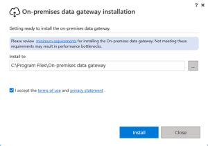 On Premises Data Gateway
