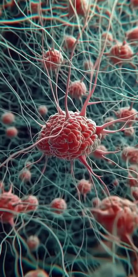 Detailed Neural Network Displaying Complex Brain Cell Connections In