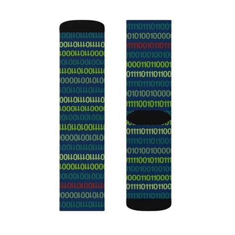 coding socks computer science binary math engineer programmer tech