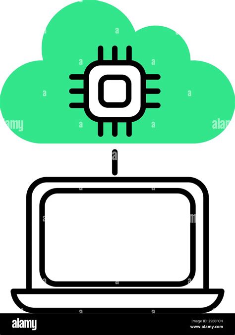 Cloud Computing Artificial Intelligence Server Illustration Stock Vector Image And Art Alamy