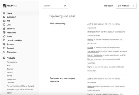 Is Plaid For Developers How Its Homepage And Docs Send The Right Messages