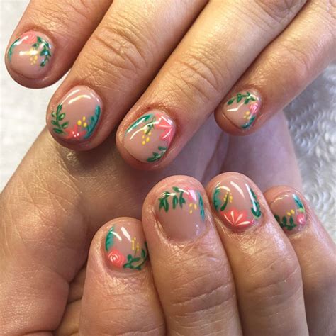 Floral Nail Art Designs For Short Nails 19