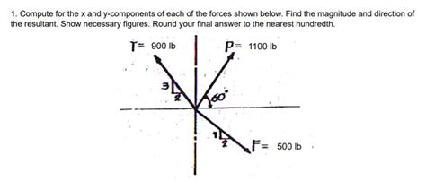 1 Compute for the x and y-components of each | StudyX