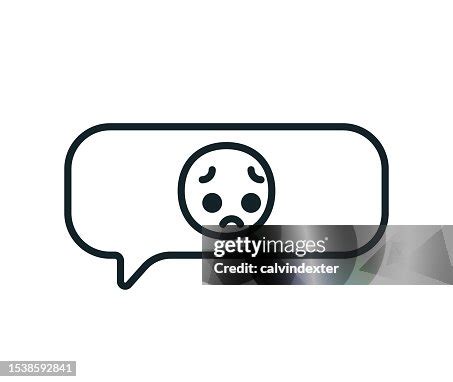 Speech Bubble With Emoticon Reaction High Res Vector Graphic Getty Images