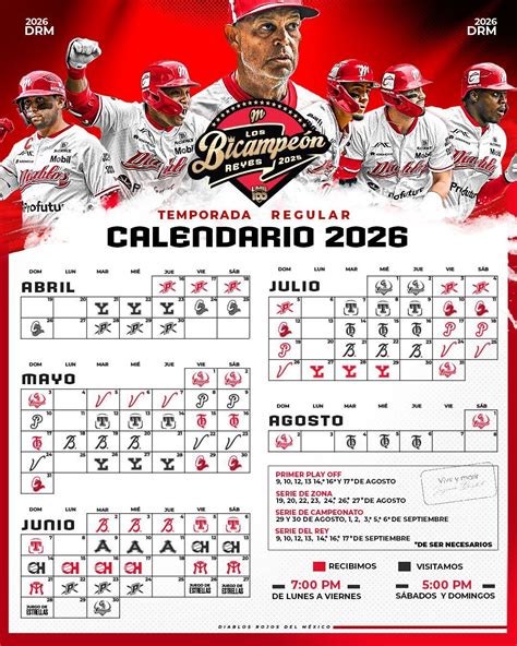 Lmb Presenta Su Calendario 2026 ¡diablos Rojos Vs Piratas Disputarán