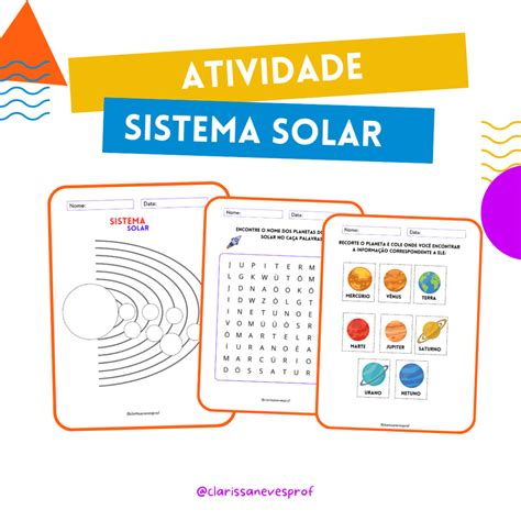 Atividade Sistema Solar Loja Atividades Pedagógicas Clarissa Neves