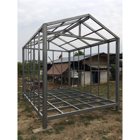 โครงสร้างเหล็ก บ้านน็อคดาวน์ ขนาด 3x4 เมตร หลังคาทรงจั่ว นอร์ดิก สไตล์ประยุกต์ Shopee Thailand